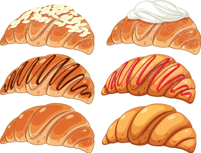 Croissants Royalty Free Vector Image - VectorStock