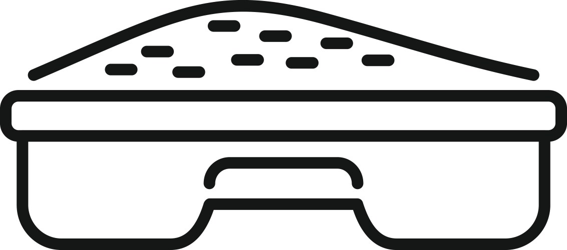 Cat litter box with scoop filled clumping Vector Image