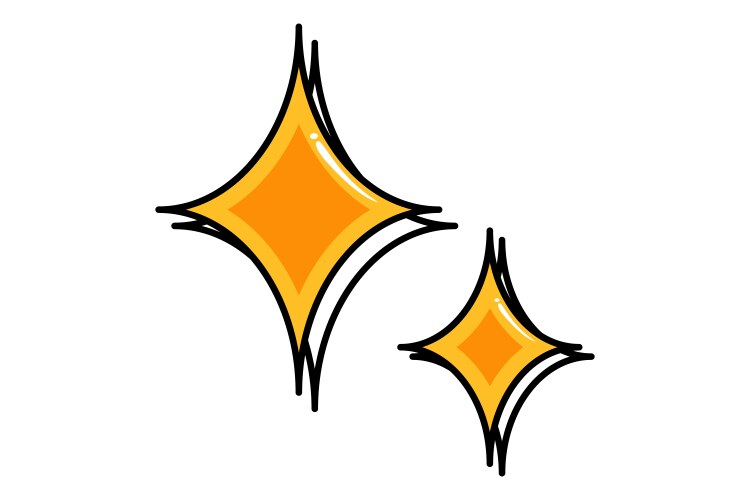 Star highlight note sticker design Royalty Free Vector Image