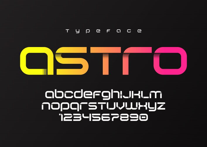 Dynamic bold italic font design alphabet typeface Vector Image