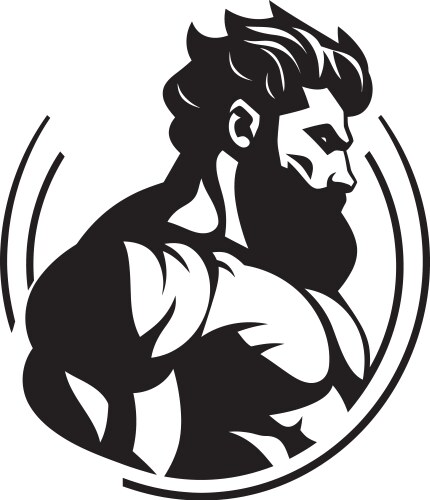 Battletitan iconic hero design musclewarrior Vector Image
