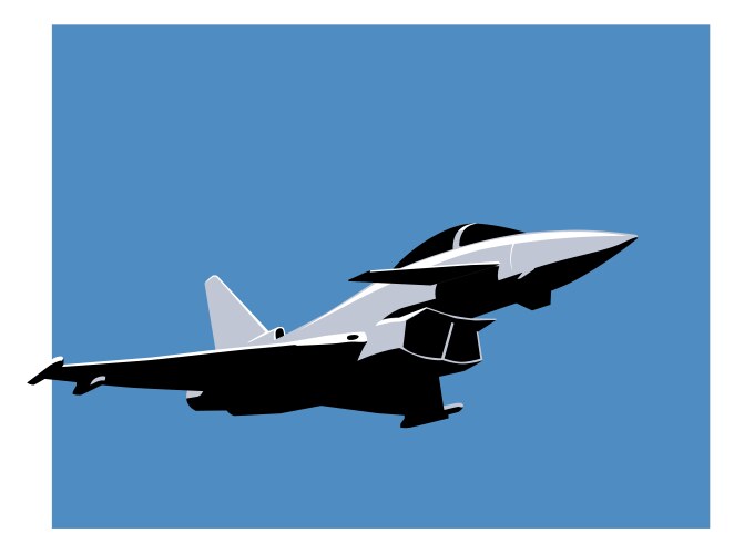 Eurofighter Typhoon Fighter Royalty Free Vector Image