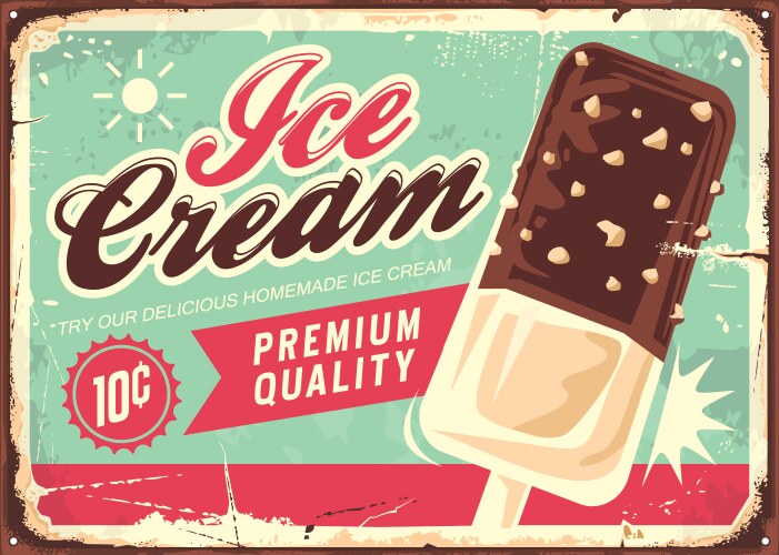 Coffee shop vintage tin sign Royalty Free Vector Image