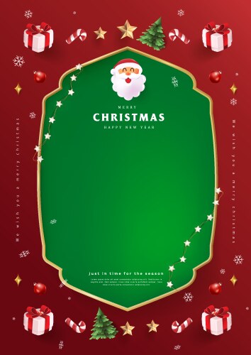 Merry christmas sign banner frame Royalty Free Vector Image