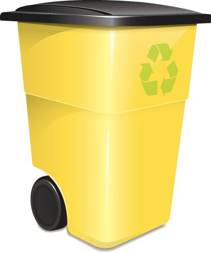 Plastic dustbin Royalty Free Vector Image - VectorStock