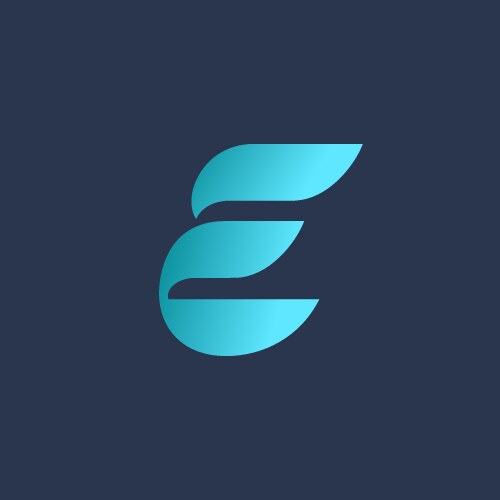 Letter e smile logo icon design template elements Vector Image