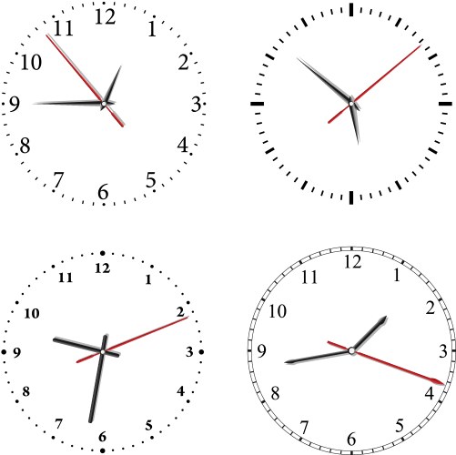 3d realistic clock Royalty Free Vector Image - VectorStock