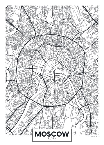 Moscow map Vector Images & Graphics for Commercial Use | VectorStock