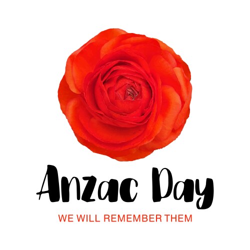 Anzac day poppy invitation card lest we forget Vector Image