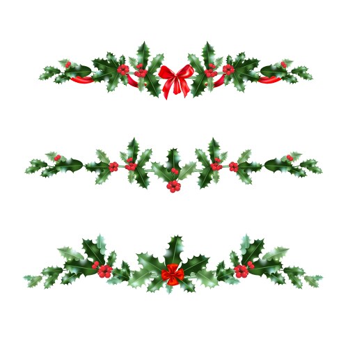 Holly frame Royalty Free Vector Image - VectorStock