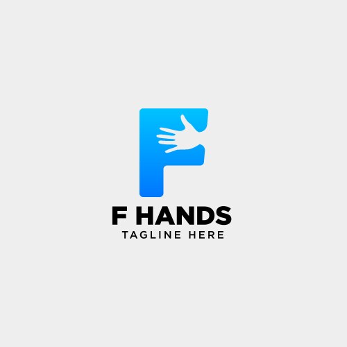 Partner logo template handshake icon hand shake Vector Image