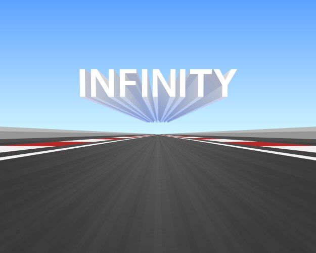 Track road to infinity highway Royalty Free Vector Image