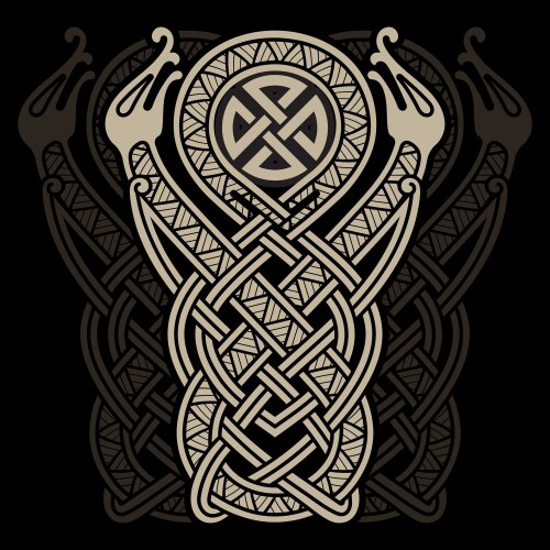Celtic design - spiral sun Royalty Free Vector Image