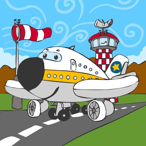 Airport Cartoon Control Tower Vector Images (over 270)