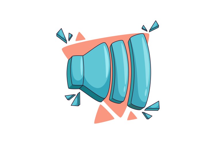 Speaker musical instrument flat sticker design Vector Image