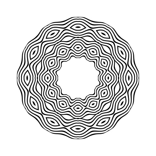 Radial wavy lines pattern Royalty Free Vector Image