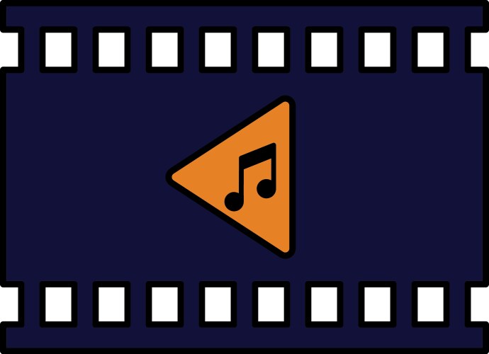 Playback button icon video movie play Royalty Free Vector