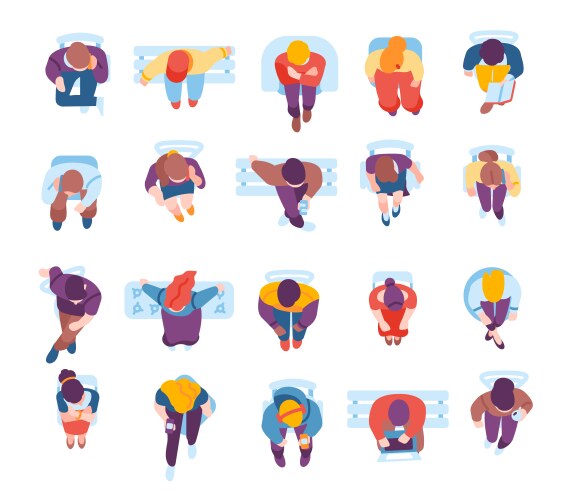 Top View Man Sitting Vector Images (over 720)