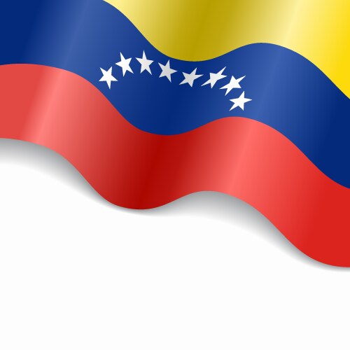Venezuelan flag wavy abstract background Vector Image