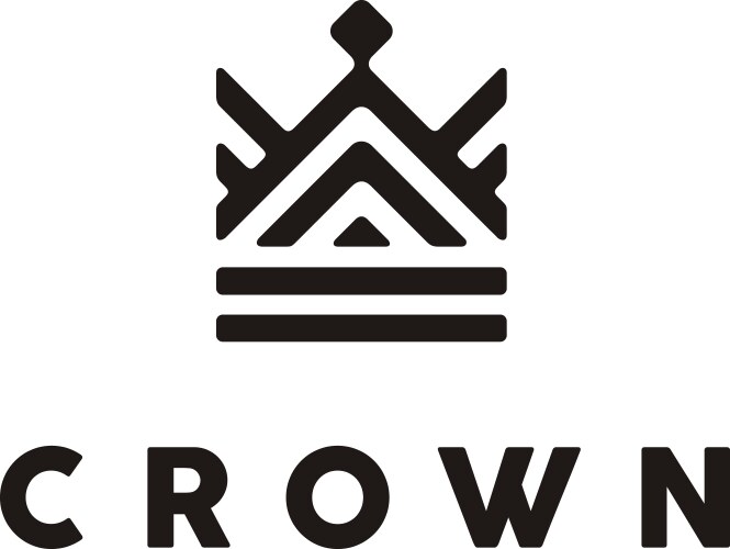 Crown queen monogram sws initial logo Royalty Free Vector