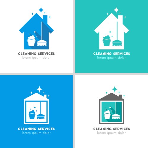 Cleaning king logo designs concept Royalty Free Vector Image