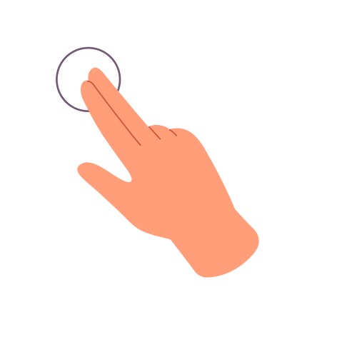 Left rotate for touchscreen control index finger Vector Image