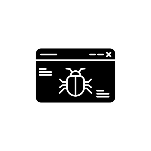 Bug Icon Set Malware Computer Virus Symbol Vector Image