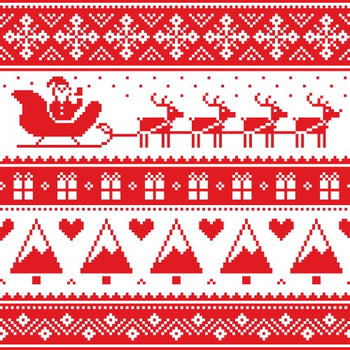 Christmas jumper or sweater seamless pattern Vector Image