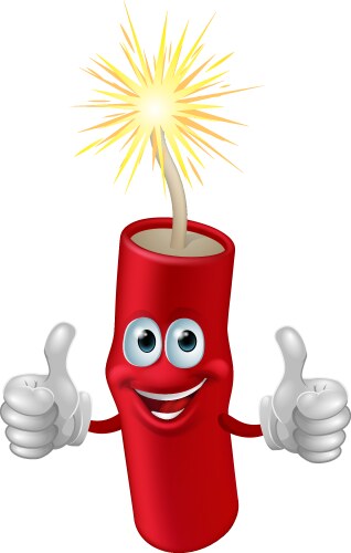 Cartoon dynamite man Royalty Free Vector Image