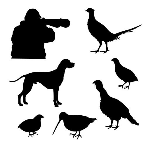 Turkey silhouette set Royalty Free Vector Image