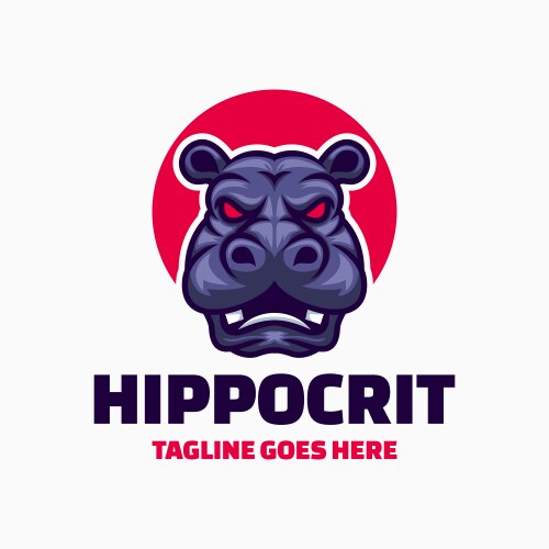 Logo pigman mascot cartoon style Royalty Free Vector Image