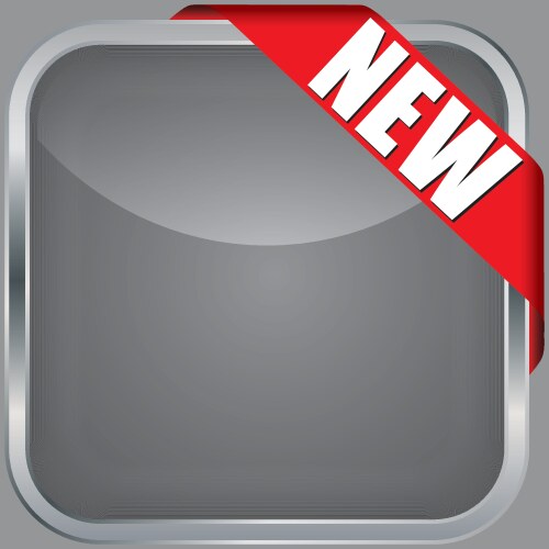 White blank app icon button template Royalty Free Vector