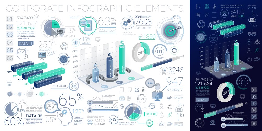 Corporate values infographic chart design template
