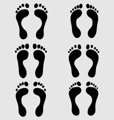 Human feet pattern man and woman Royalty Free Vector Image