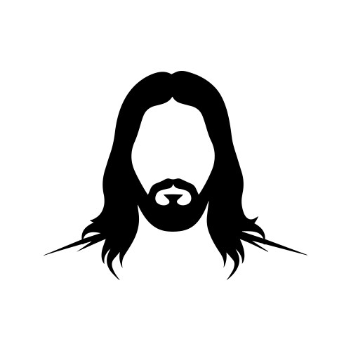Jesus face Royalty Free Vector Image - VectorStock