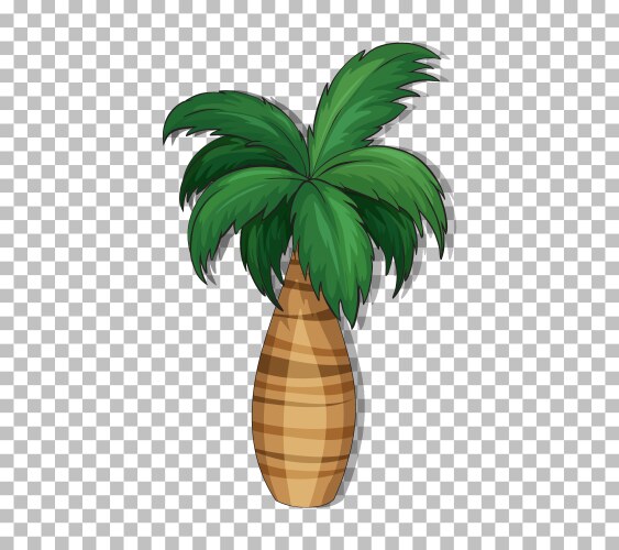 Palm tree on transparent background Royalty Free Vector