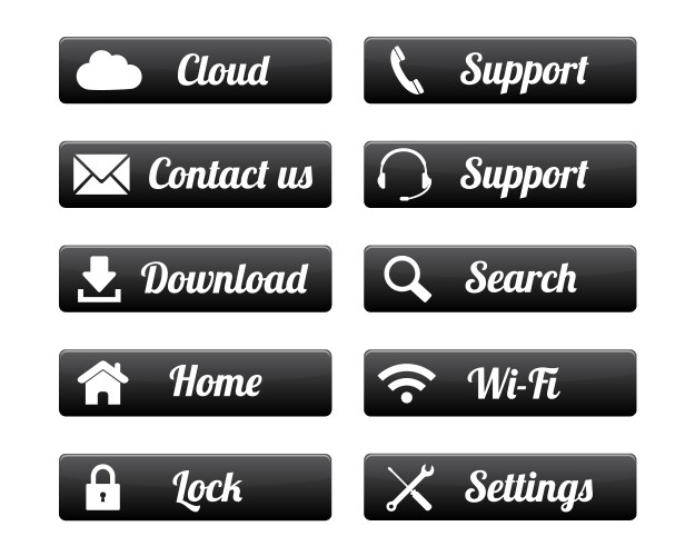 Rectangular buttons Royalty Free Vector Image - VectorStock