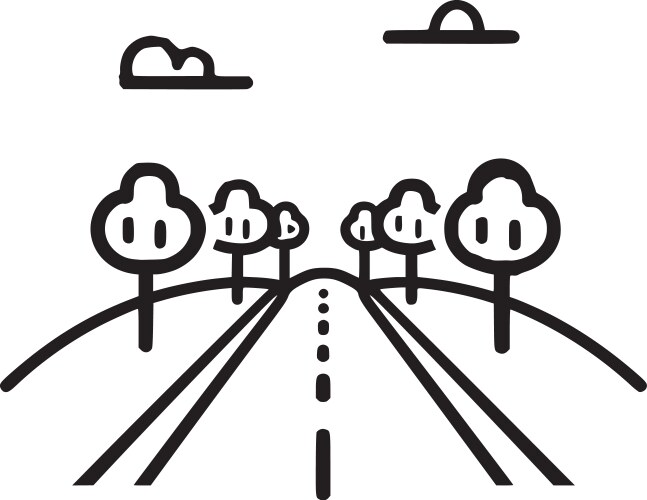 Road Icons Royalty Free Vector Image Vectorstock