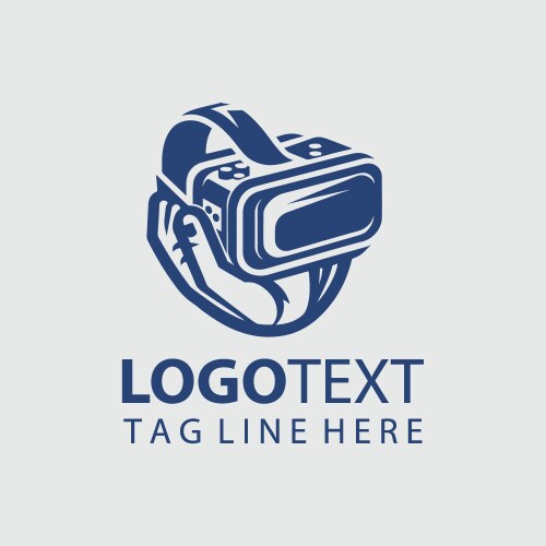 Virtual reality logo Royalty Free Vector Image