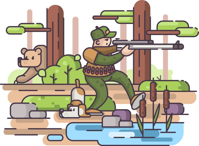 Hunter Cartoon Vector Images (over 27,000)