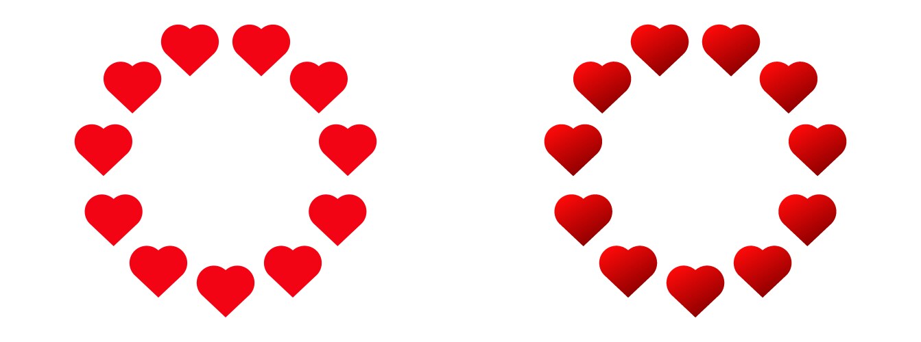 Love heart circle frame round border Royalty Free Vector