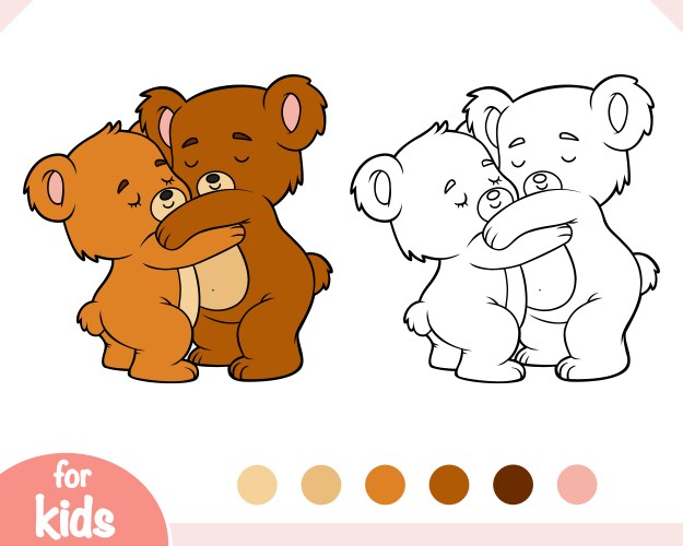 Coloring book pyjamas with a bear Royalty Free Vector Image