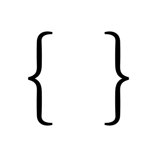 Curly bracket icon Royalty Free Vector Image - VectorStock