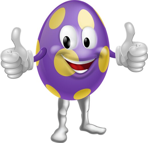 Cartoon easter egg man Royalty Free Vector Image
