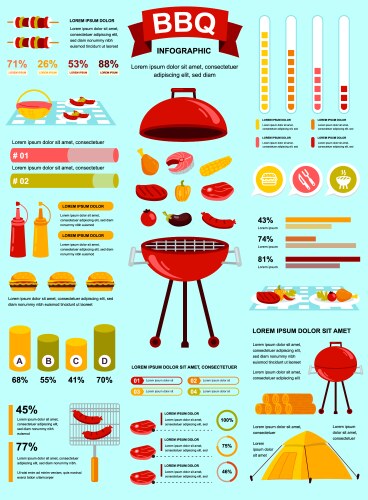 Spices infographic with herb and seasoning charts Vector Image
