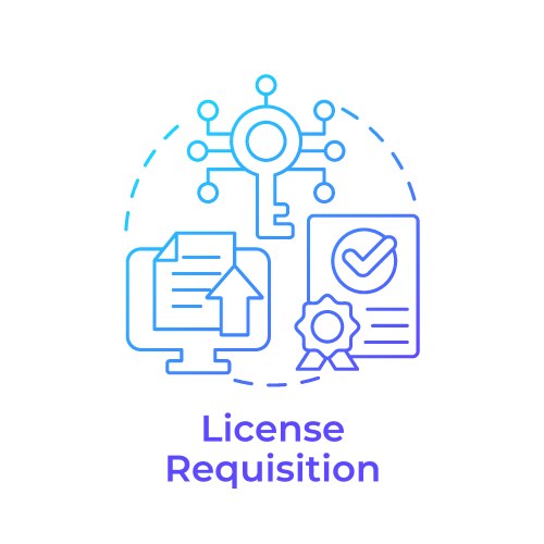 Shareware blue gradient concept icon Royalty Free Vector