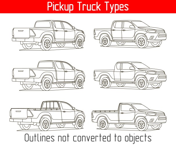 Outline Pickup Truck Vector Images (over 3,300)