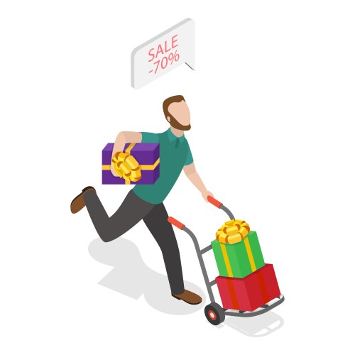 Work agreement icon isometric people shaking Vector Image