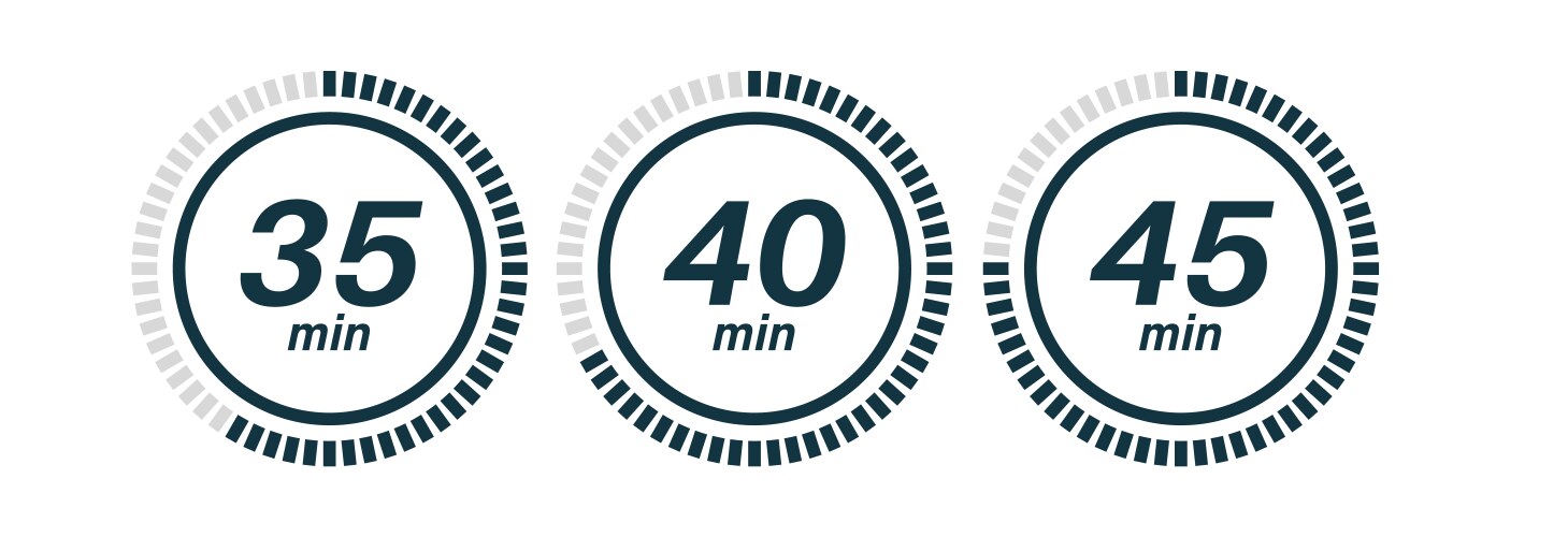 Clock Symbols Stopwatch Signs Timer Icons Vector Image