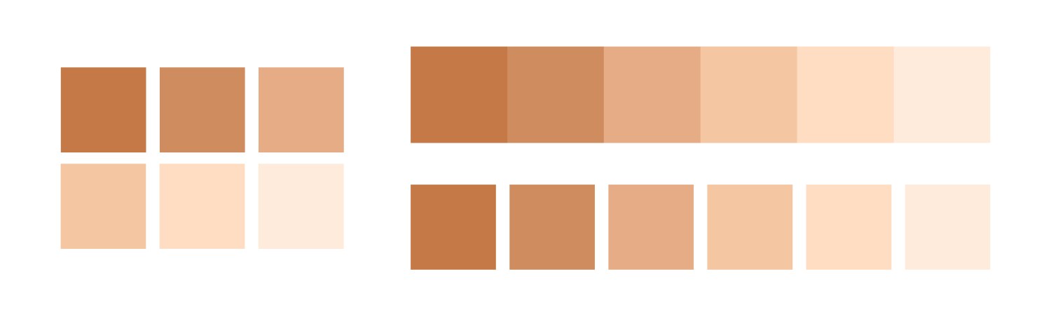 Color Palette for Dark Skin Vector Images (over 140)